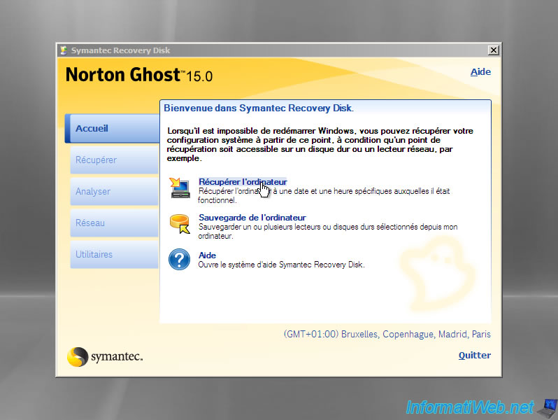 Installer, configurer et utiliser Norton Ghost - Page 3 - Sauvegardes - Tutoriels - InformatiWeb